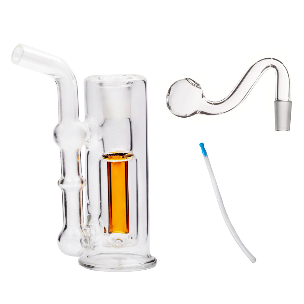 Mini 10mm Bubbler glass water pipe bong with glass bowl whip