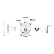 14mm 18mm 8 in 1 Mega Globe MK2 Glass Flat Earth Edition Water Bong Pi