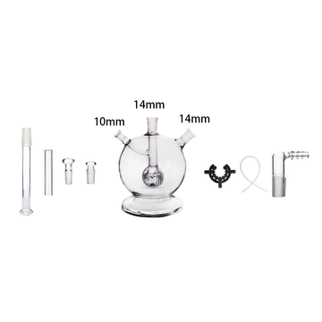 14mm 18mm 8 in 1 Mega Globe MK2 Glass Flat Earth Edition Water Bong Pi
