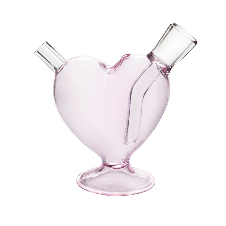 10mm pink heart mini blunt bubbler glass water pipe bong for dynavap