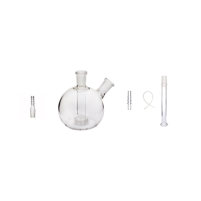 6 in 1 80mm Diameter 14mm Female Mega Globe Glass Water Pipe Bong Whip