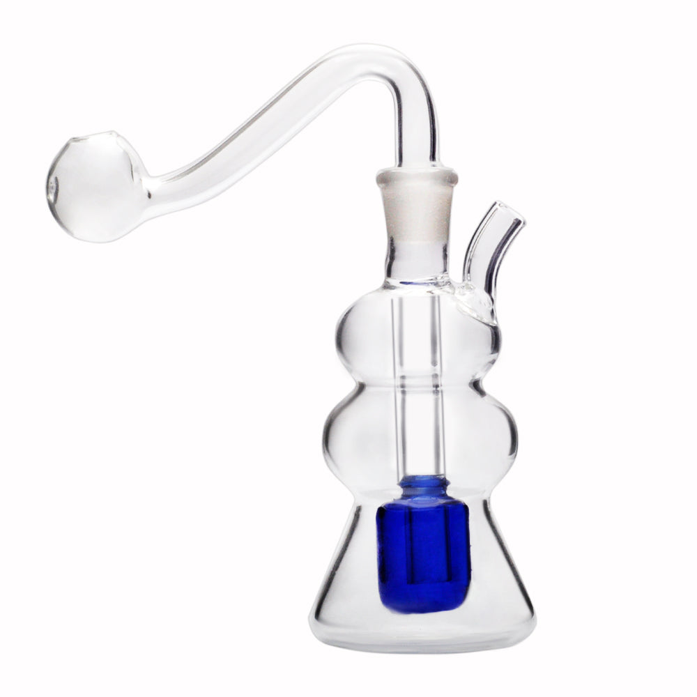 Gourd Style Mini Glass Oil Burner Water Pipe Bong Bubbler with Glass B