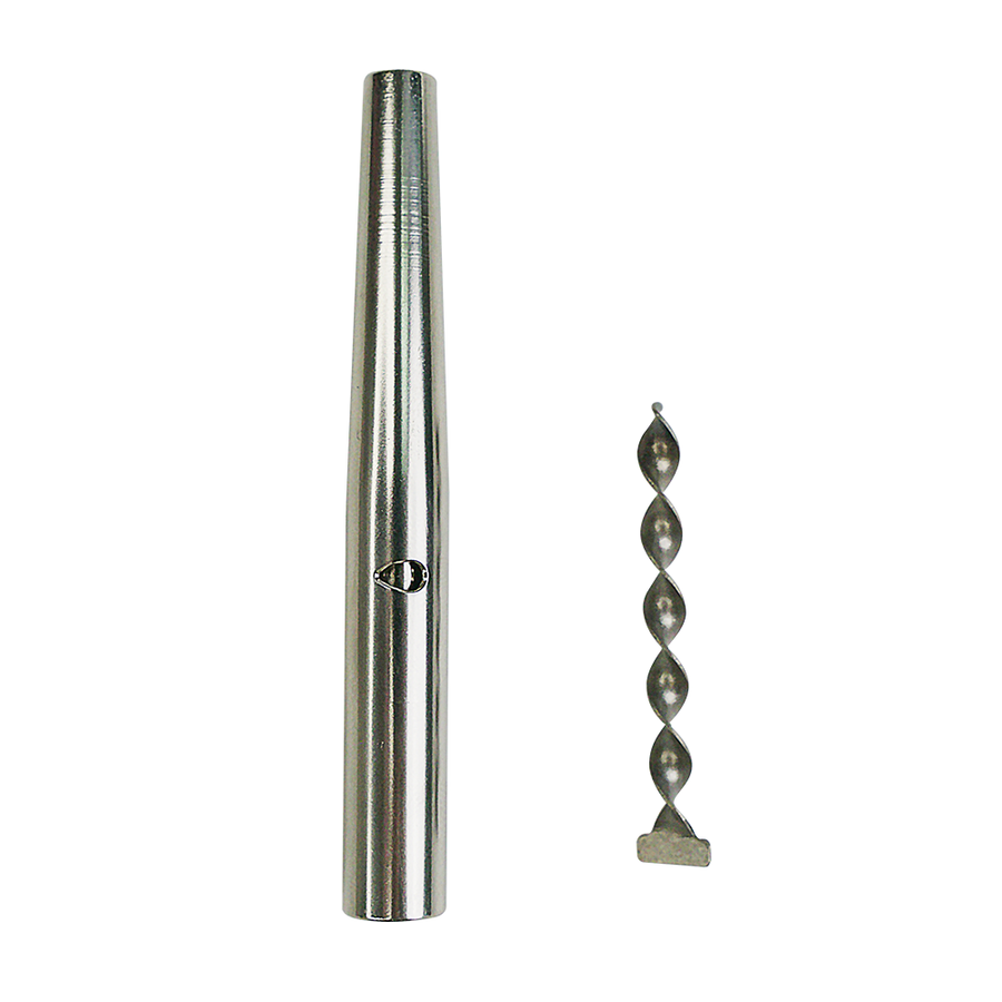 Silver Rainbow Titanium THE VORTEX STEM with Intercooler for Dynavap