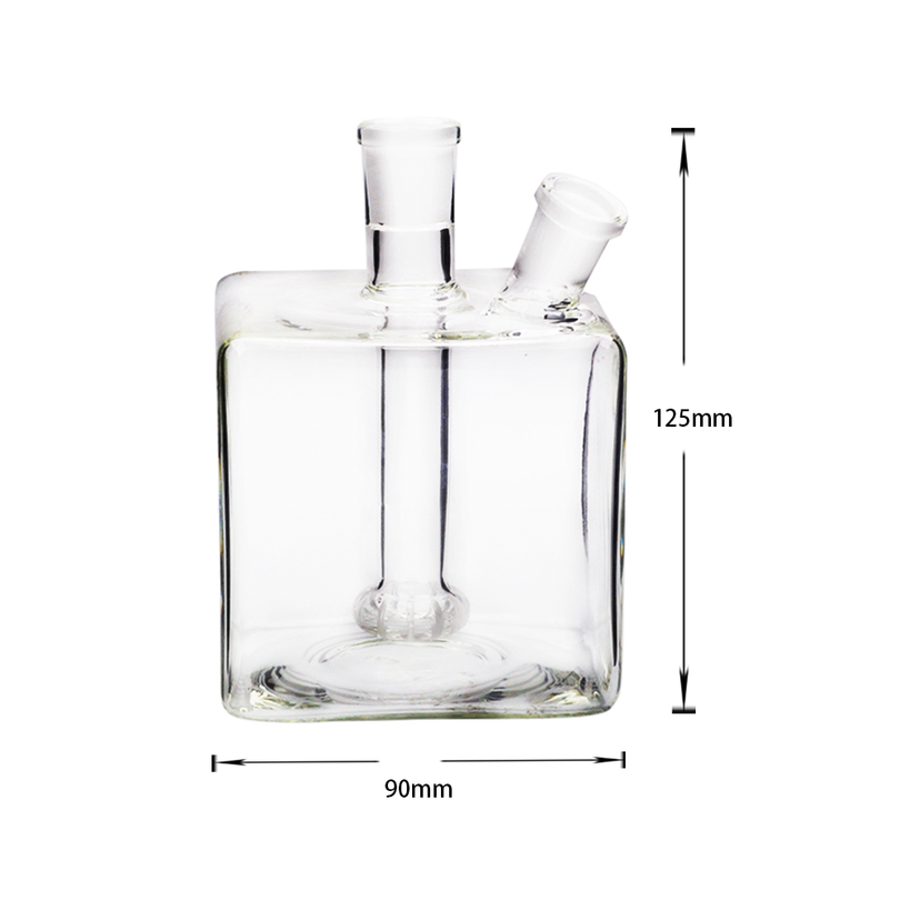 6 in 1 Kit 14mm Female Mega Tube Square Shape Water Pipe Bong