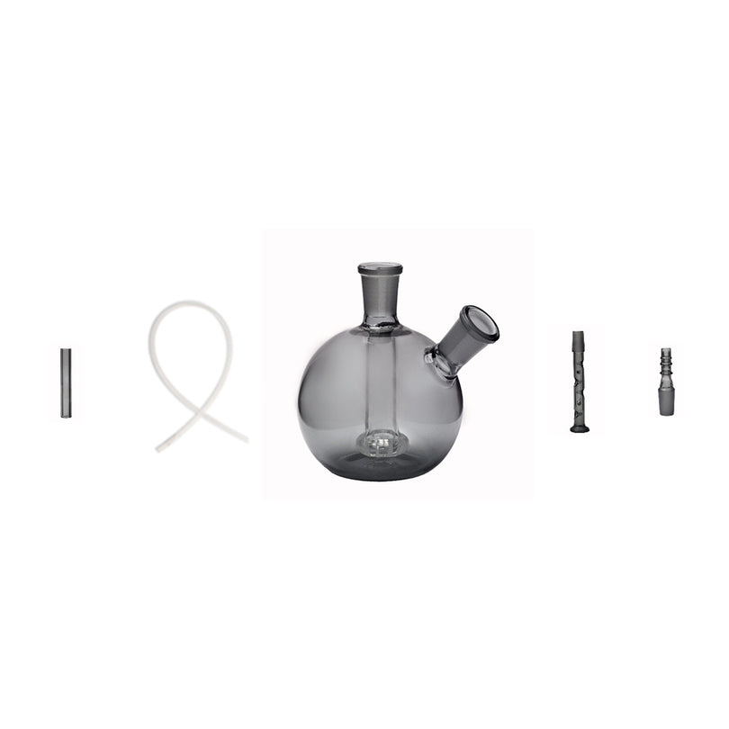 6 in 1 80mm Diameter 14mm Female Mega Globe Glass Water Pipe Bong Whip