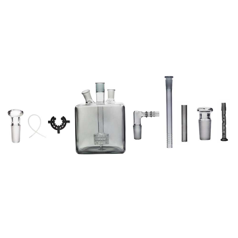 Black Mega Cube Square Water Pipe Bong normal Mk2 Kit